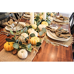 12" x 10yd NO-FRAY Burlap Roll ~ 3 - 5 Table Runners ~ Natural Long Fabric with Finished Edges. Perfect for Weddings, Placemats, Crafts. Decorate Without The Mess!