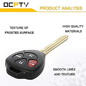 OCPTY 1 X Flip Key Entry Remote Control Key Fob Transmitter Replacement for 2010 2011 2012 2013 for Toyota COROLLA 4 Buttons 315 Mhz