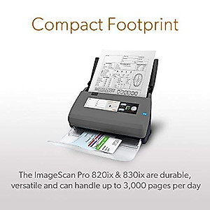 Ambir ImageScan Pro 820ix 20ppm High-Speed ADF Scanner for Windows PC and Mac