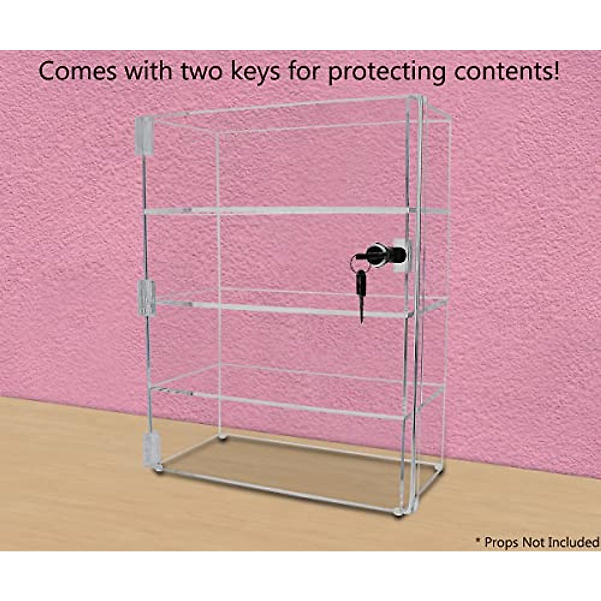 305Displays Acrylic Countertop Display Case 12" x 6" x 16" Locking Security Showcase Safe Box