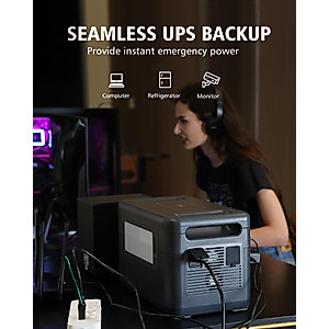 DEENO S1500 Portable Power Station 1500W(Peak 3000W), 1036Wh LiFePO4 Battery Solar Generator, Full Charge in 2 Hr, UPS Battery Backup for Home Backup Emergency Outdoor Camping(Solar Panel Optional)