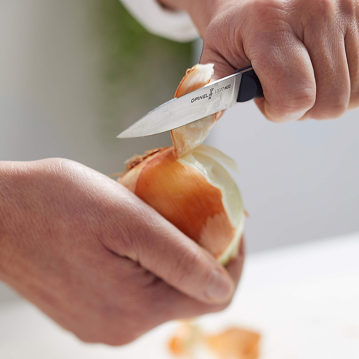 Opinel Intempora Paring Knife –Serrated High Carbon Steel Blade, Easy to Handle, Full Tang Construction, Made in Portugal