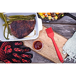 BBQ Gloves, Basting Brush and BBQ Claws for Shredding Meat - Great Smoker Tools Accessory Set for Men, Fathers Day and Birthday