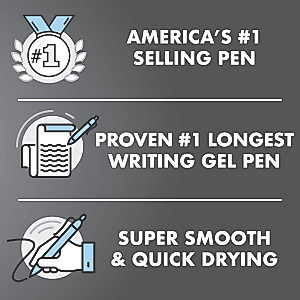 Pilot, G2 Pen Stylus, Fine Point 0.7 mm, Pack of 3, Black Ink, Gray/Red/Turquoise Barrel