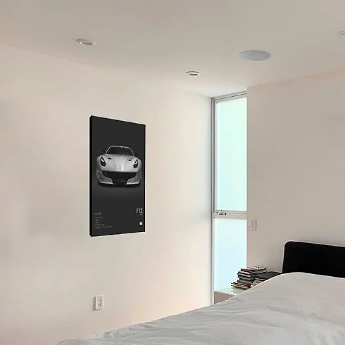 Car Poster Ferrari F40 Supercar Posters Racing Car Canvas Wall Art For Boy's Bedroom SuperCar Wall Decor Frame-style 16x24inch(40x60cm)