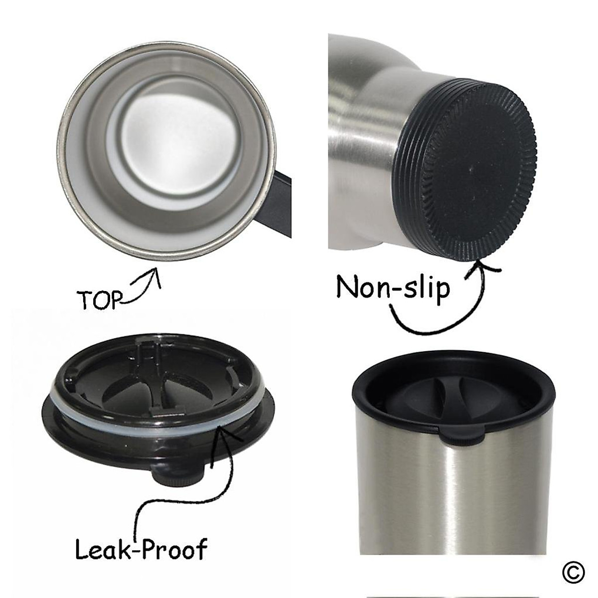 Funny Vacuum-Insulated Stainless Steel Travel Mug Tea Cup, Go Away Don't Talk To Me Not Ready Yet Almost There Okay You Can Speak Now Travel Coffee Mug, Funny Travel Cup 14 Ounce