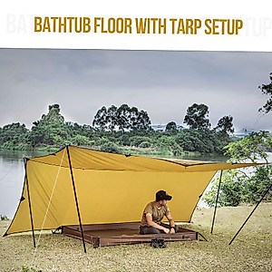 OneTigris Camping Combo: OneTigris Camping Tent Bathtub Floor and OneTigris Bulwark Camping Tarp