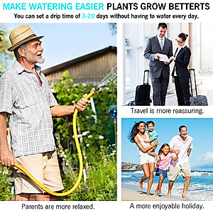 Kingwora Plant Self Watering Devices - 12 Pack Automatic Irrigation Equipment Plant Water with Slow Release Control Valve, Adjustable Water Volume Drip System for Home and Vacation Plant Watering