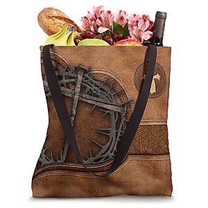 Faith Over Fear Personalized Leather Pattern Printed Tote Bag