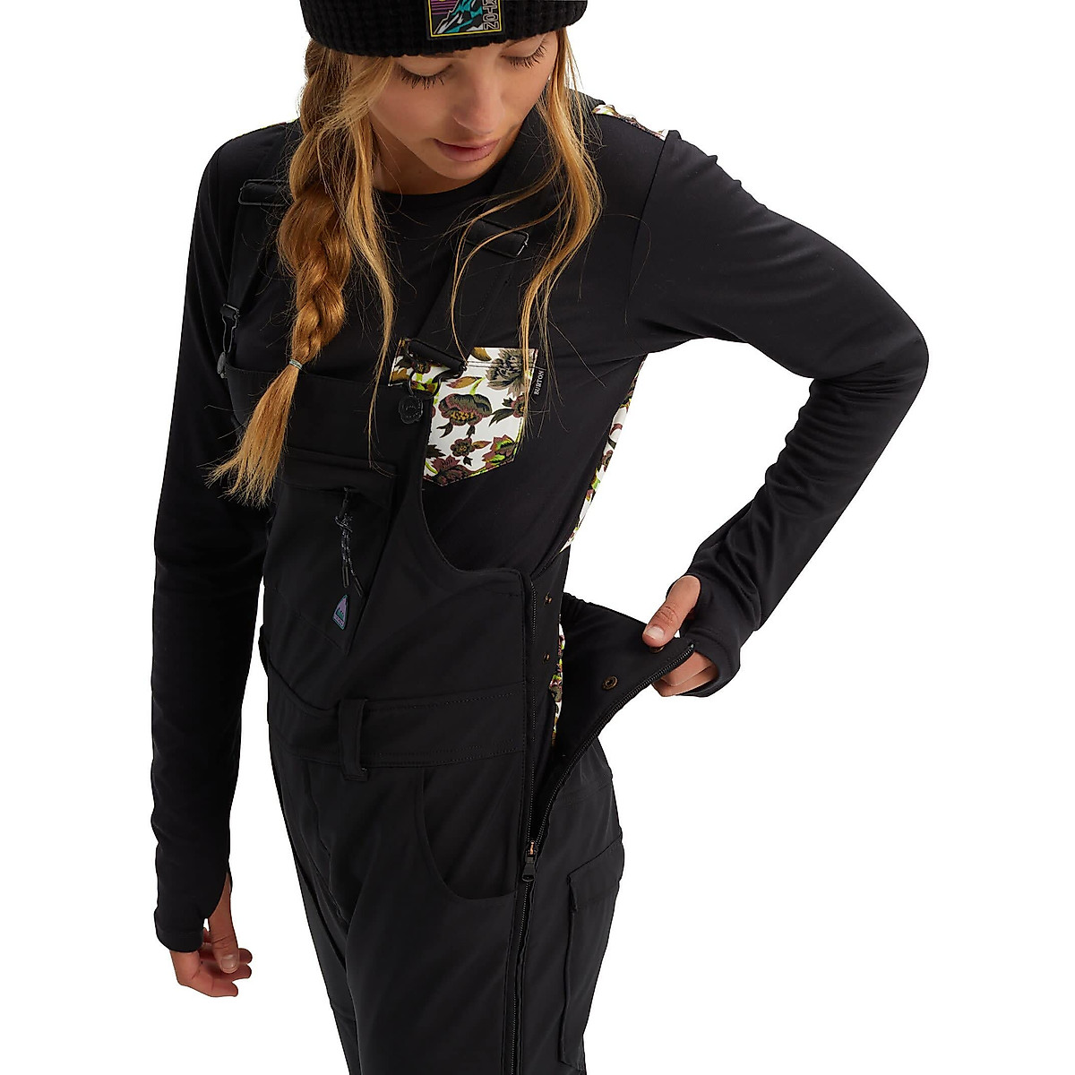 Burton Womens Avalon Bib Softshell, True Black, Small