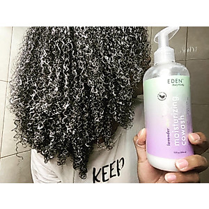 EDEN BodyWorks Lavender Aloe Hydrating Cowash Cleansing Conditioner for Curly Hair, Kinky & Wavy - Remove Buildup & Residue Between Shampooing - 12 oz Jar