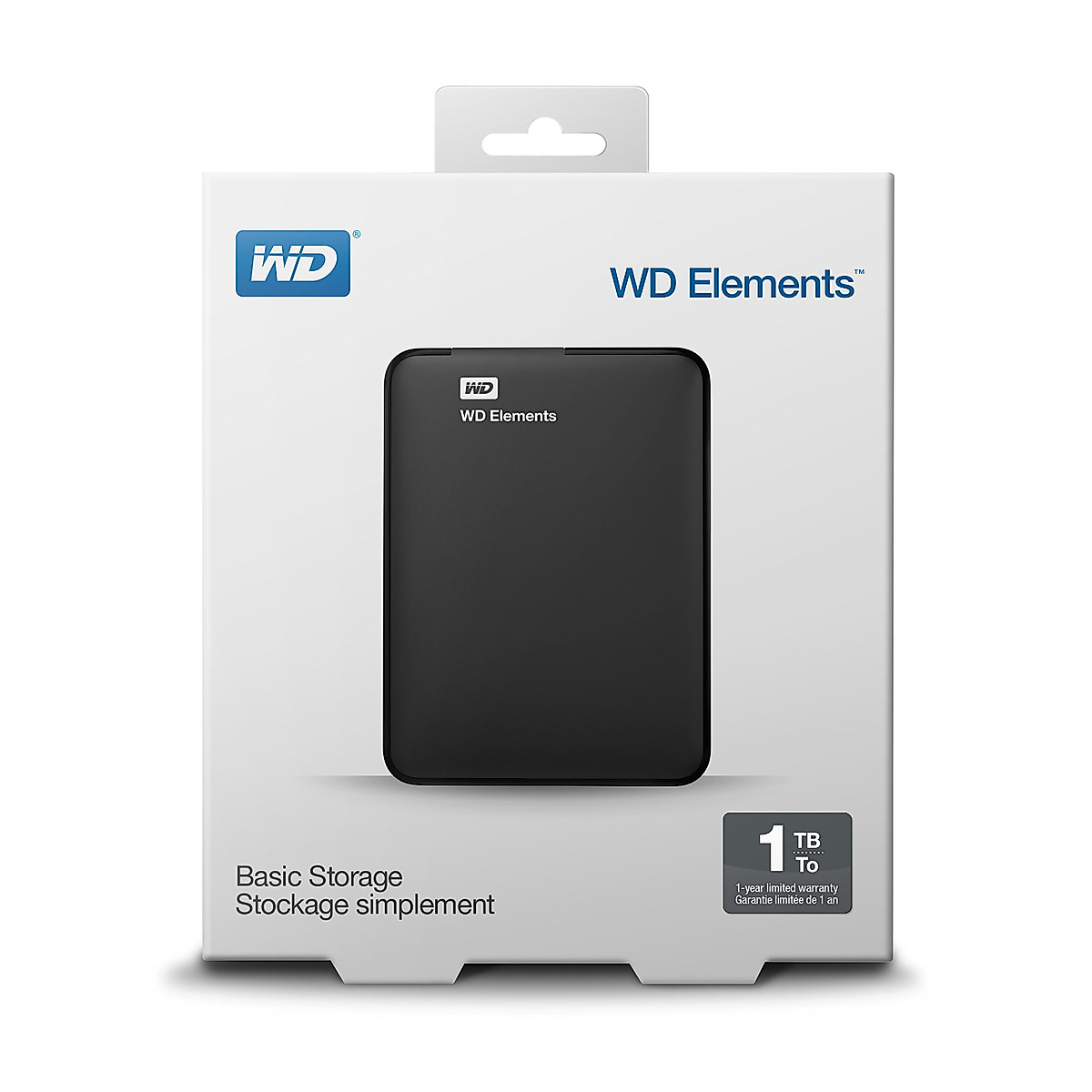 WD 1TB WD Elements Portable USB 3.0 Hard Drive Storage (WDBUZG0010BBK-EESN)