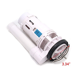 T Tulead Toilet Push Flush Valve Dual 185mm/7.28" Push Button Fill Valve Fit for Drainage Hole 64mm/2.5"