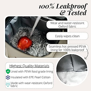 Leo & Livi Breastmilk Cooler Bag with Ice Pack | Leakproof Baby Bottle Cooler Bag with Name Tag for Daycare Holds 6 Bottles up to 9oz | Breast Milk Cooler Travel with Shoulder Strap