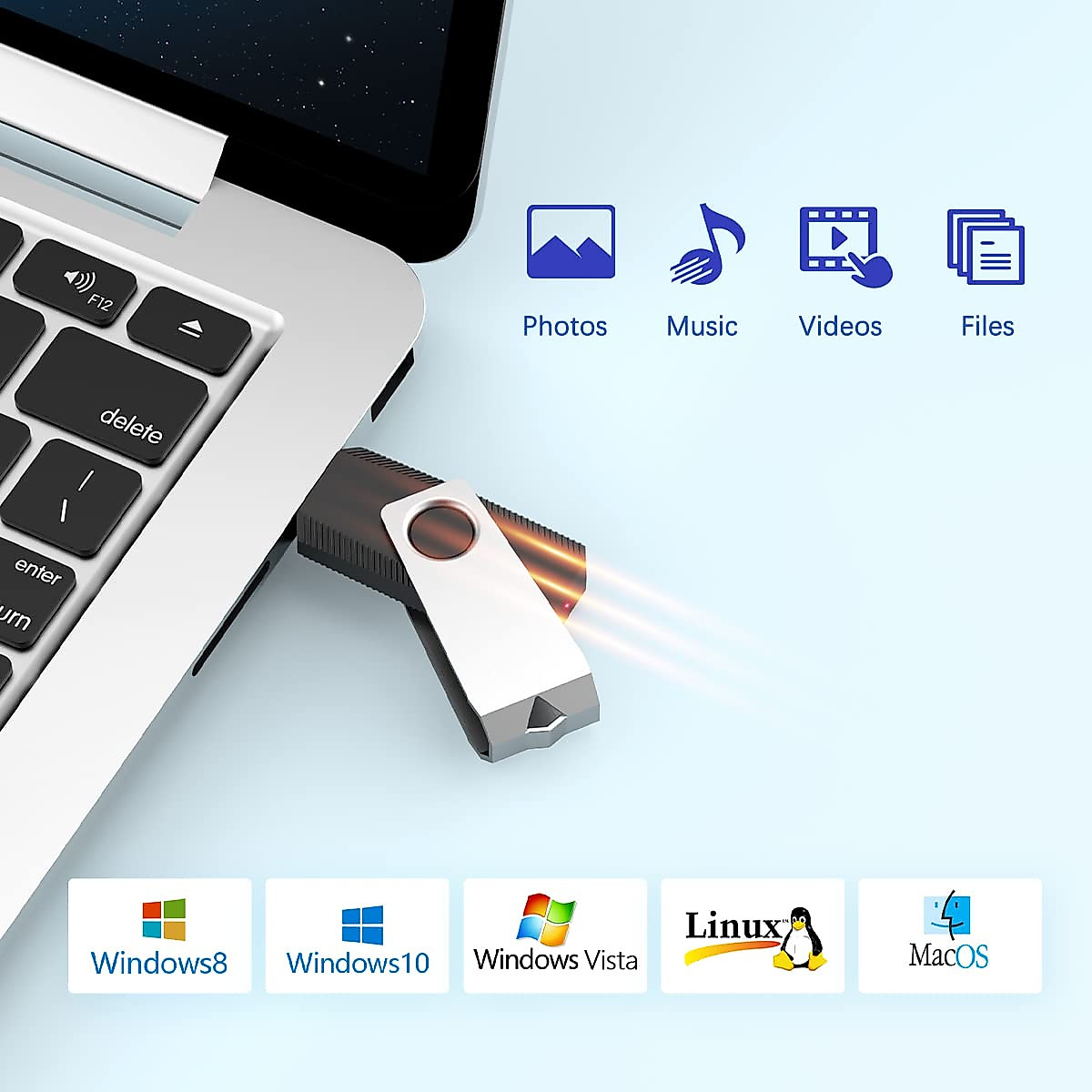 RAOYI 10 Pack 16GB USB 3.0 Flash Drive, High Speed Swivel Metal Memory Stick Bulk Thumb Drive Pen Drive for Data Storage-Red