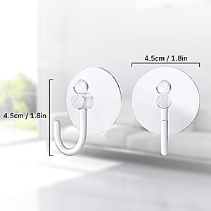Jetec 24 Pieces Suction Cup Light Suction Cup Wall Hooks Hangers Light Clear Suction Cup Clips for Christmas Wreath String Lights Xmas Decoration (35 mm)