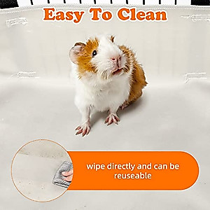 Lonepetu Waterproof Guinea Pig Cage Tarp Bottom for C & C Grids Habitat, 42"*27" Washable Guinea Pig Cage Liner Base for Rabbits Hamsters Hedgehogs Ferrets Small Pets (No Cage)