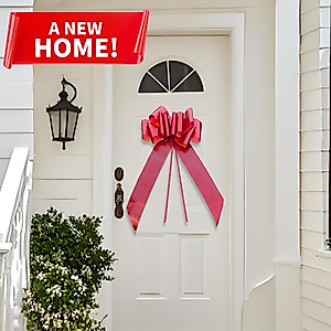 Aidwey Big Gift Wrapping Bows (30 inch, Red, 1 Pack), Butterfly Shape Gift Bow, Giant Bow for Car, Huge Car Bow, Car Bows, Big Red Bow, Big Car Bow, Bow for Gifts, Christmas Bow.