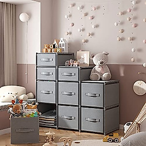 EnHomee 9 Cube Storage Organizer DIY Storage Cubes Portable Organizer Shelves Toy Organizers Storage for Bedroom/Living Room/Kids Room