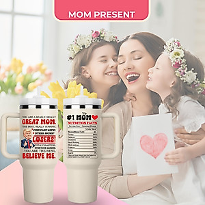 You Are A Really Really Great Mom, Gifts for Mother from Daughter Son Husband, Funny Mom Tumbler with Handle 40oz, New Mommy Gifts for Women, Best Moms Gift for Birthday Mothers Day