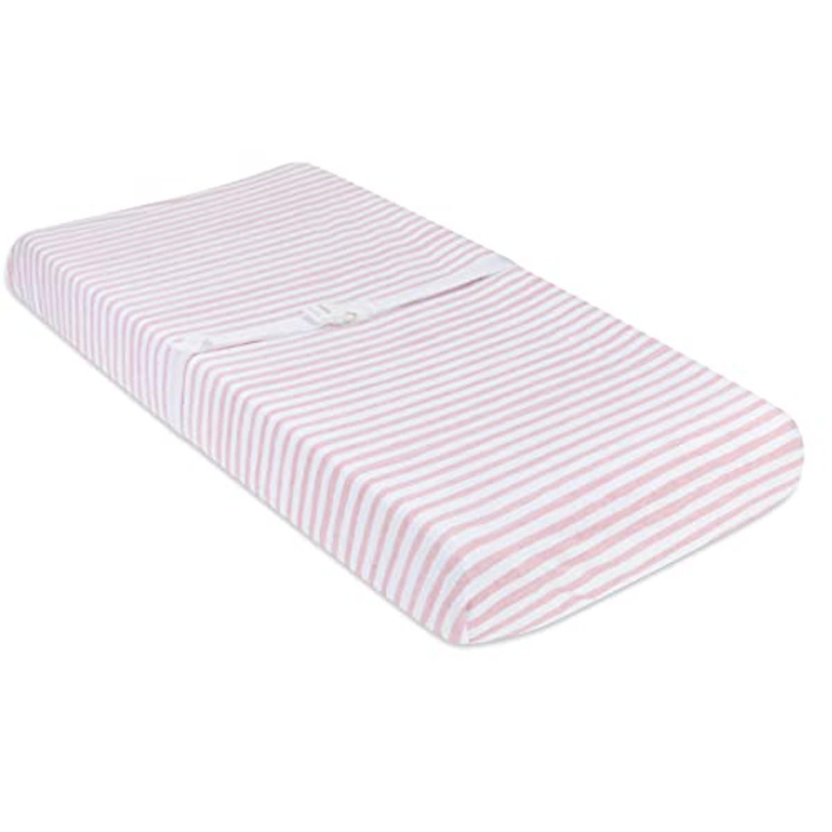 Ely's & Co. Patent Pending Waterproof Changing Pad Cover Set | Cradle Sheet Set by Ely's & Co no Need for Changing Pad Liner Mauve Pink Splash & Stripe 2 Pack for Baby Girl