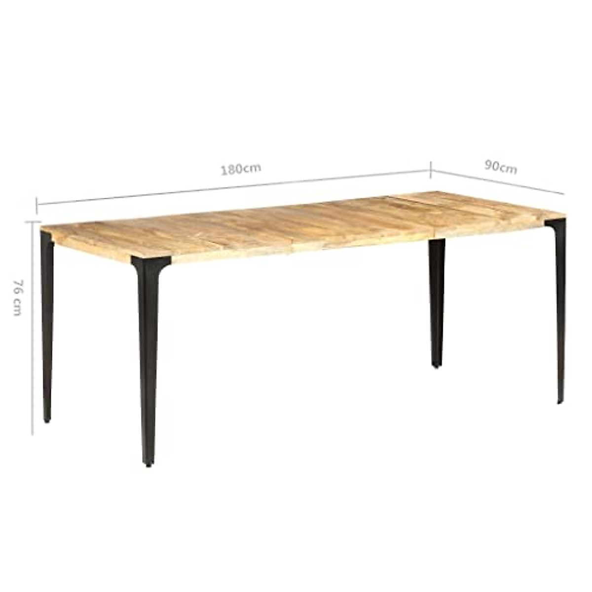 Kitchen Table Industrial Design Dining Room Table Modern Multifuntional Desk for Living Room Home Office,Dining Table 70.9"x35.4"x29.9" Solid Mango Wood