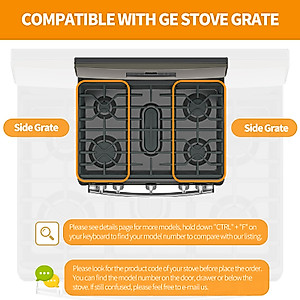 Upgraded WB31X27151 Grate Replacement for GE Stove Parts Range Burner Grate, GE Gas Range Parts Cast Iron Surface Burner Side Grate General Electric Gas Cooktop Parts Stove Top Cooking Grate 1 Pack