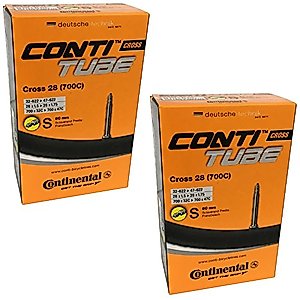 Continental Cross 28 700 x 32-47c Bike Inner Tubes - Presta 60mm Long Valve (Pair)