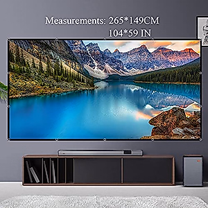 Projector Screen, 120 inch Portable Foldable Projection Screen 16:9 HD 4K Indoor Outdoor Projector Movies Screen with Carrying Bag for Home Theater Camping and Recreational Events