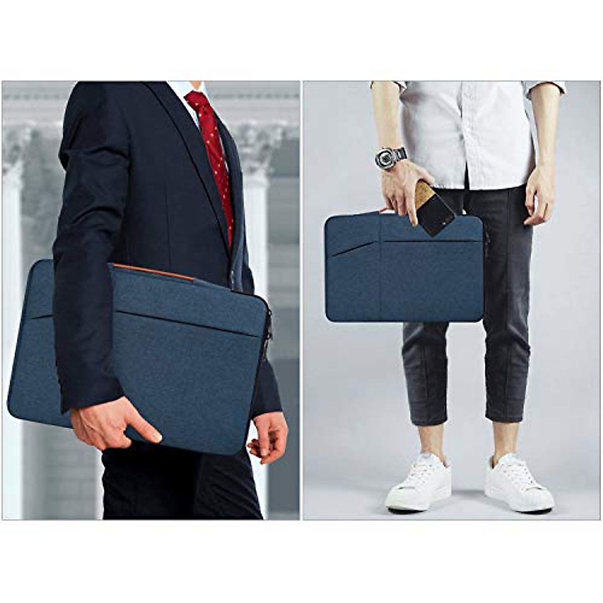 14-15 inch Laptop Sleeve Bag for Dell XPS 15/Inspiron 14, HP Chromebook 14/Pavilion x360 14, Lenovo Flex 5/IdeaPad 14, Acer HP DELL Lenovo ASUS Computer 14" Waterproof Computer Case(NavyBlue)