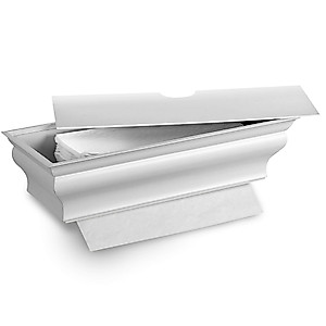 HealthyShelf White ABS Plastic MultiFold Paper Towel Dispenser - Wall Mount Shelf - Handy Multi-Use Decorative Shelf Dispenser for Bath, Kitchen, Laundry Room