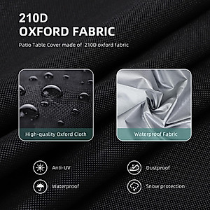 Outdoor Table Cover, Zadst Cycle Patio Table Cover 56 x 56 x 27.5", Oxford Fabric Patio Table Covers for Outdoor Furniture, Patio Table Covers for Chairs and Tabels