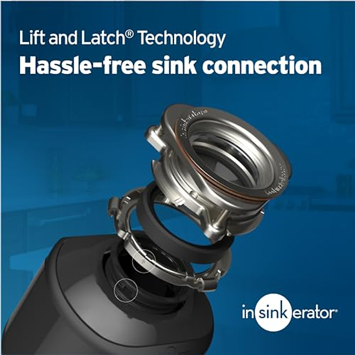 InSinkErator Garbage Disposal, Badger 1, Standard Series, 1/3 HP Continuous Feed, Black, Waterborne Grey Enamel