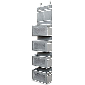 Wondersome Over the Door Organizer - Clear Mesh Window Hanging Storage Rack - Closet/Wall Organization for Bedroom, Bathroom, Kids Room - Space Saving Shelves for Clothes, Shoe, Towel - US-Based Brand