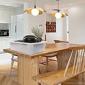 Zopnny Pack of 4 Plastic Plastic Bus Tub, Large Commercial Utility Bus Boxes Set, 35 L, White