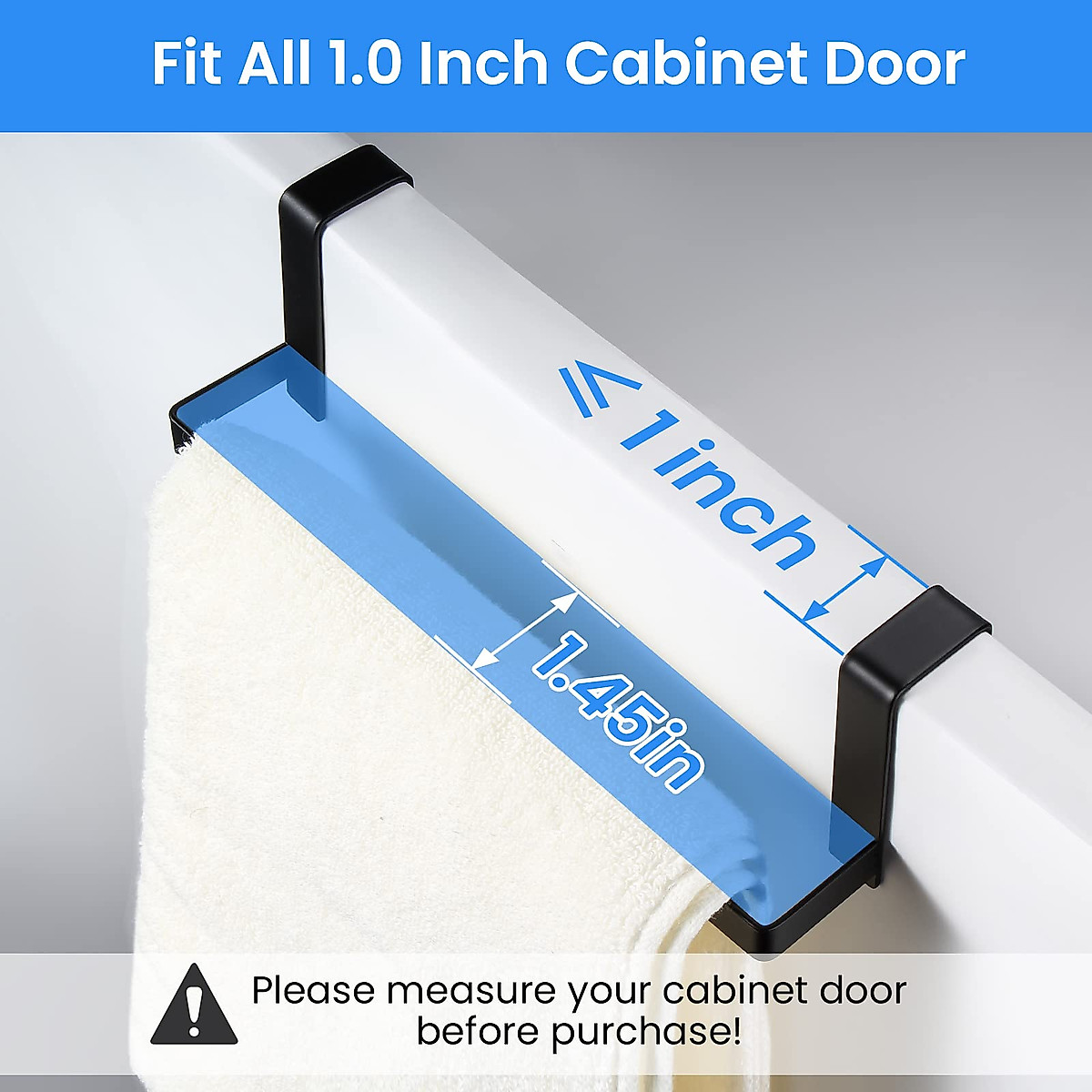 ORLESS 2-Pack Kitchen Cabinet Door Organizer, Over Cabinet Door Organizer with Towel Bars, Cabinet Door Storage for Cutting Board, Foil, Plastic Wrap, Baking Sheet, Cookie Sheet