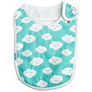 KUDL Baby Bibs Extra LARGE Toddler, Burp Cloth, Absorbent Feeding Reflux Drool Teething, Side Snap Button Unisex 4-Pack Gift Set for Boys and Girls