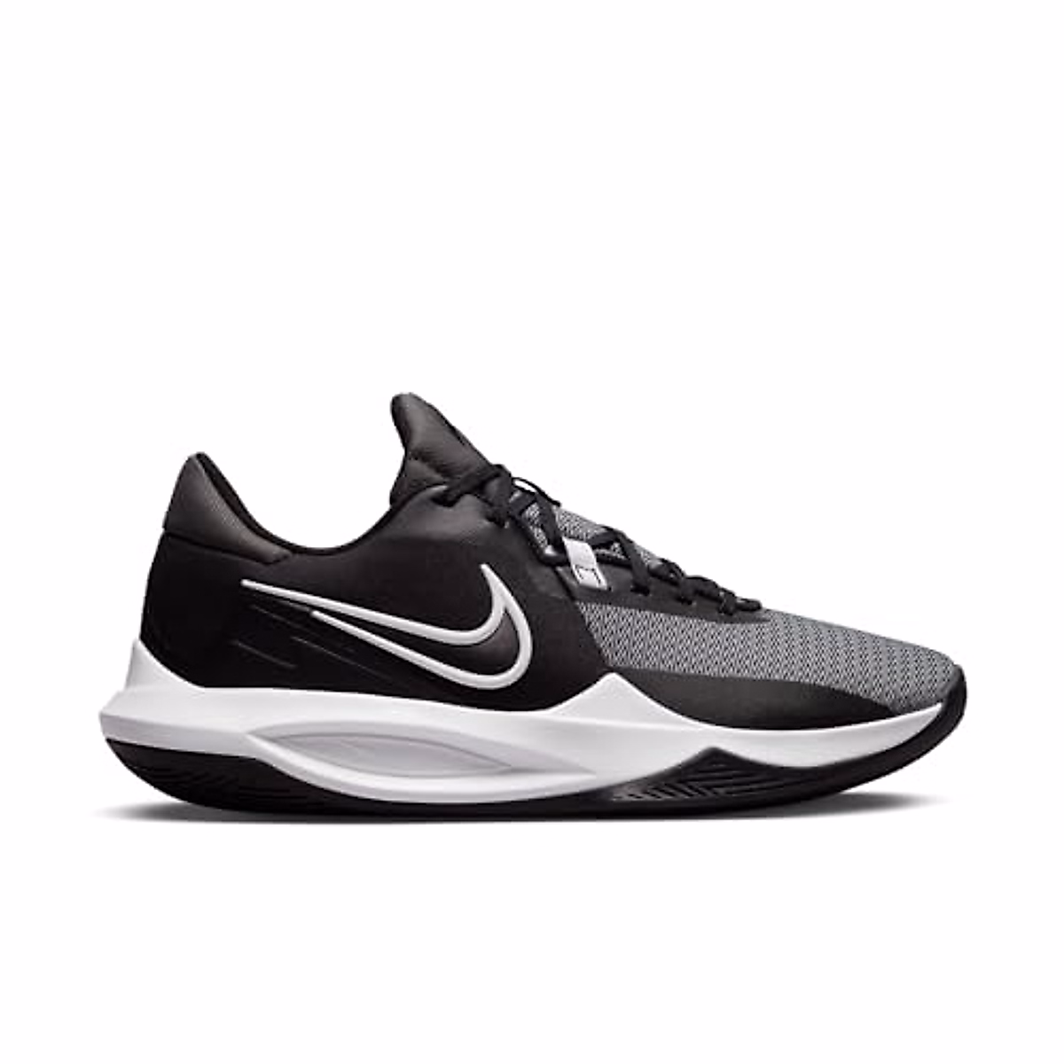 Nike Precision 6 Black Basketball Shoes (DD9535-003) for Men, Black/Iron Grey/White/White, 9 UK (9.5 US)