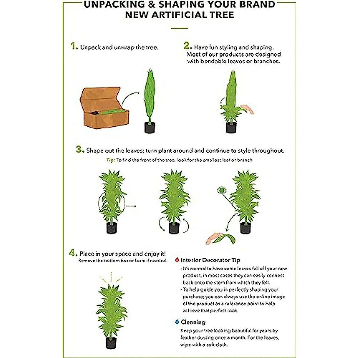 Nearly Natural 82” Olive Artificial Silk Trees Green