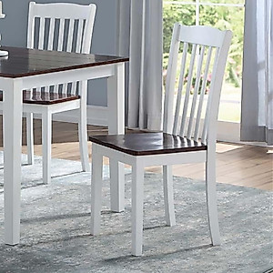 Boho Accent Chair, Chair 18 Inch Seat Height 2PCS White Walnut Seat Height 18" Solid Wood 18" L 22" W 38" H Living Room Bedroom