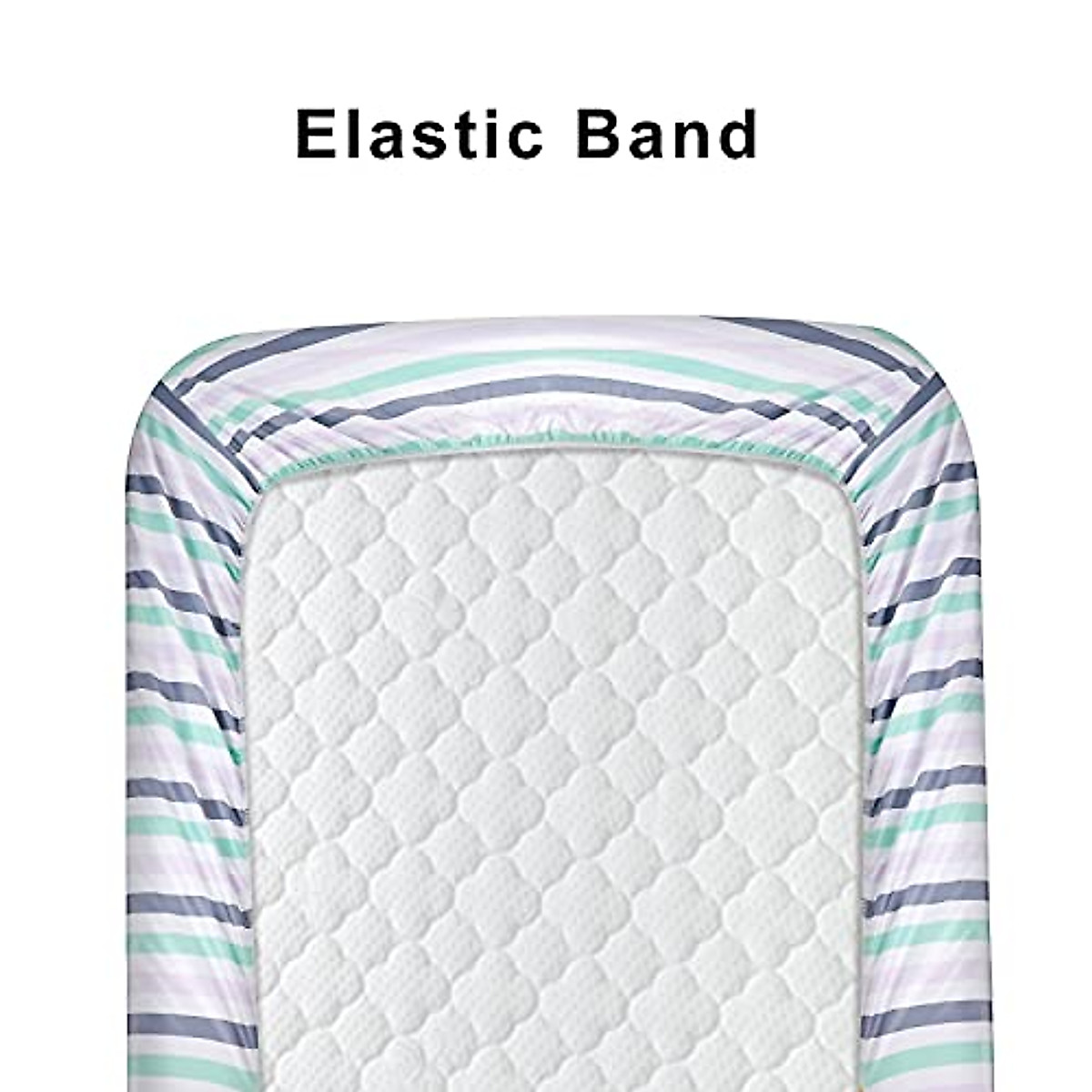 MooMoo Baby Crib Mattress Sheets 2 Pack Waterproof Toddler Crib Mattress Protectors Breathable and Hypoallergenic Fitted Crib 52''x28''