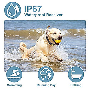 Dog Training Collar Upgraded 1000ft Remote Rechargeable Waterproof Electric Shock Collar with Beep Vibration Shock for Small Medium Large Dogs (15-120 Lbs)