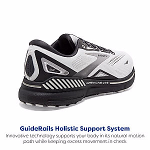 Brooks Men’s Adrenaline GTS 23 Supportive Running Shoe - Oyster/Ebony/Alloy - 14 X-Wide