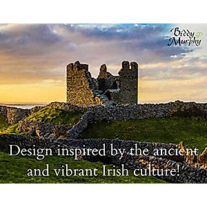 Biddy Murphy Celtic Warrior Shield Necklace 925 Sterling Silver and 18K Gold Plated Bead, Fine Irish Imported Jewelry