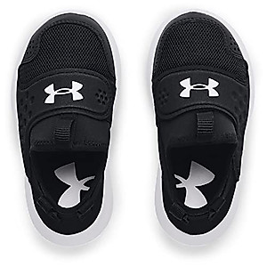Under Armour Boys' Infant Runplay, Black/White, 8K Medium US