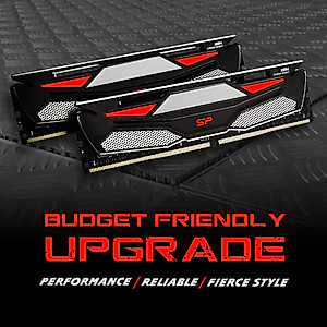 Silicon Power Gaming DDR4 32GB (16GBx2) 3200MHz (PC4 25600) 288-pin CL16 1.35V UDIMM Desktop Memory Module RAM - Low Voltage SP032GXLZU320BDAAD