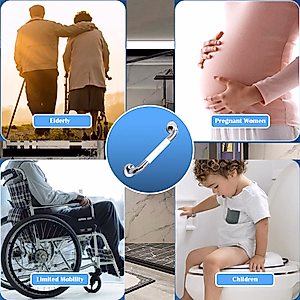 Shower Handle 2 Pack, WIENOLOA Grab Bars for Bathtubs and Showers, 12 inch Safety Bathroom Grip, Balance Assist for Handicap Elderly Seniors Pregnant Children Stainless Steel Hand Rail Shower Armrest