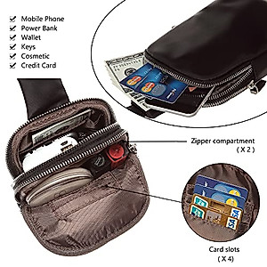 INICAT Small Crossbody Sling Bags Nylon Fanny Packs Travel Shoulder Purses for Women(Blue)