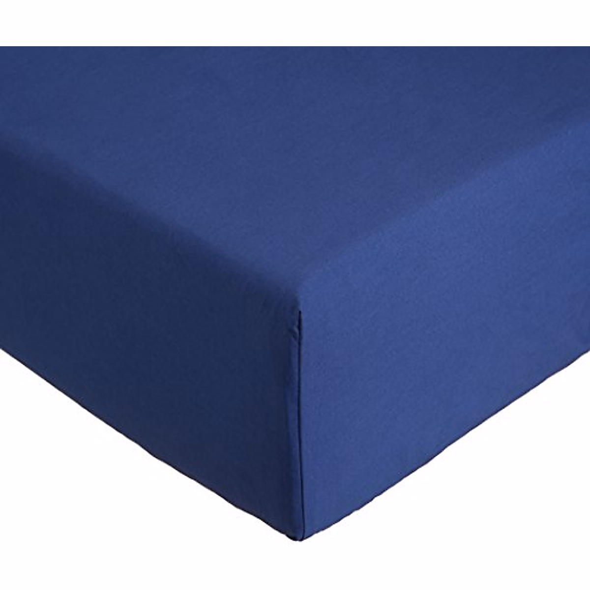AmazonBasics everyday 100% cotton Fitted Sheet, True Navy 90 x 190 x 30 cm