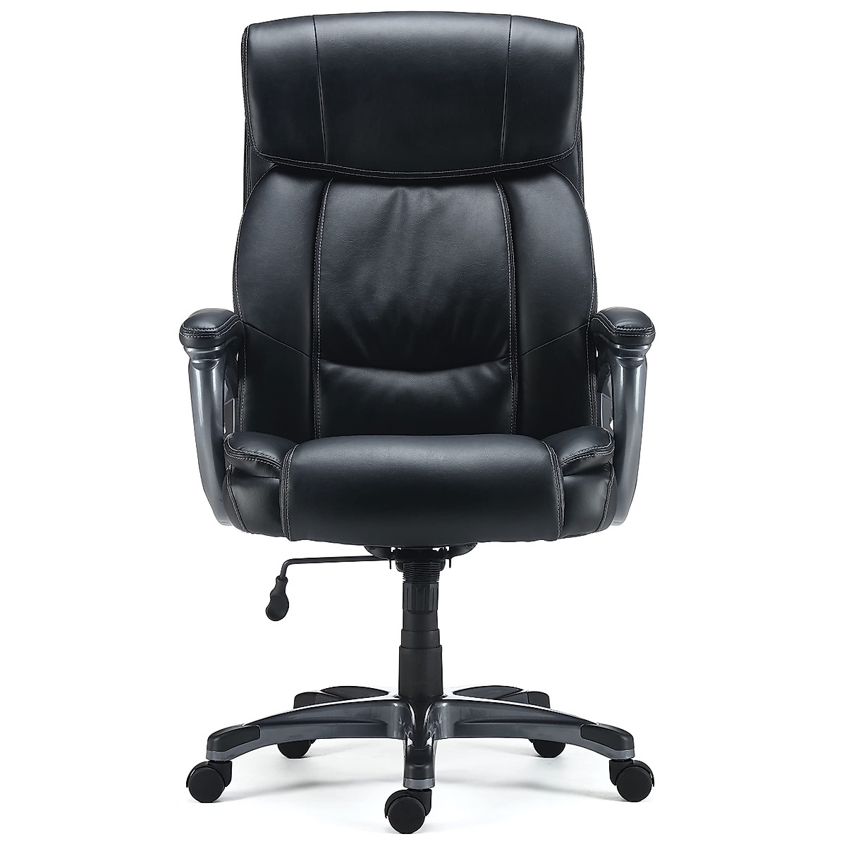 MyOfficeInnovations 24328570 Bonded Leather Big & Tall Managers Chair, Black